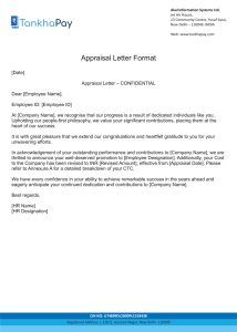 Appraisal Letter Format, Sample & Templates for Employees